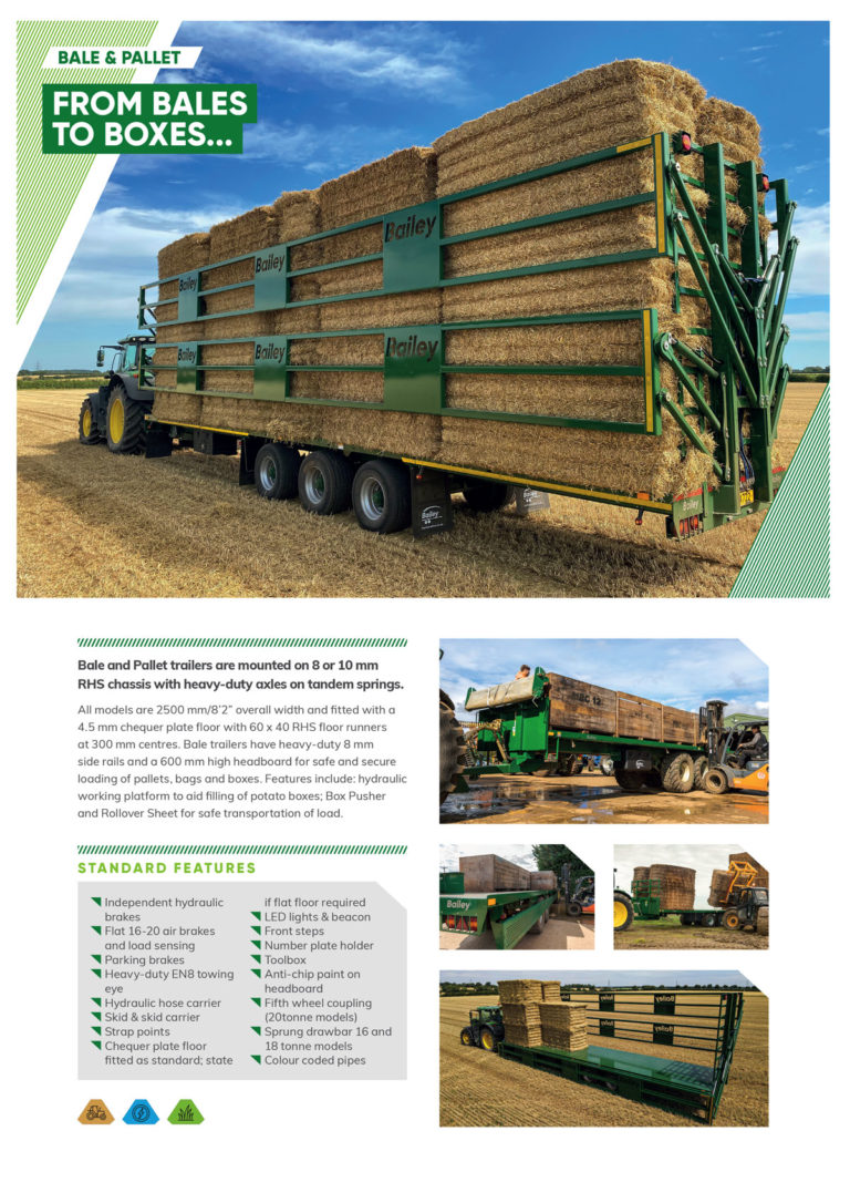 Bale and Pallet Trailers | Our Products | Bailey Trailers