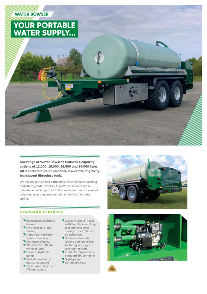Water Bowser | Our Products | Bailey Trailers